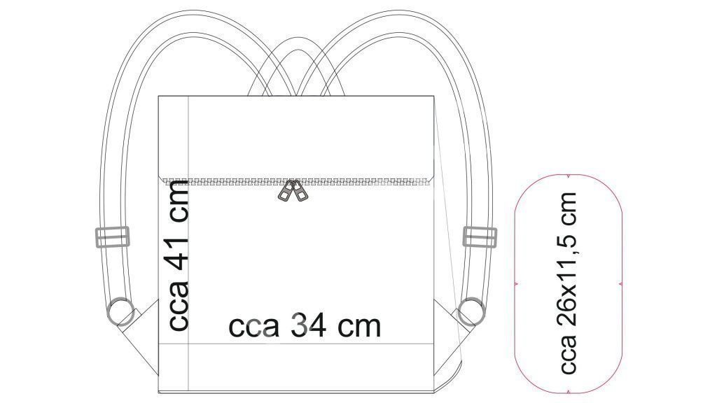 MOB Panel překlápěcí batoh Václav Classic - vlk panel se střihem tisk ...