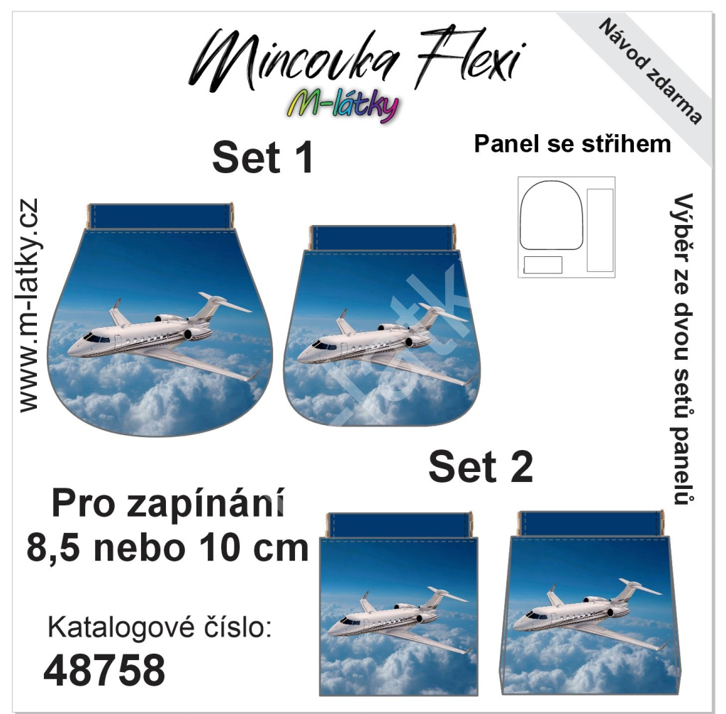 MOB Panel - Mincovka Flexi (pérko 8,5 nebo 10 cm) - vlak tisk na ...