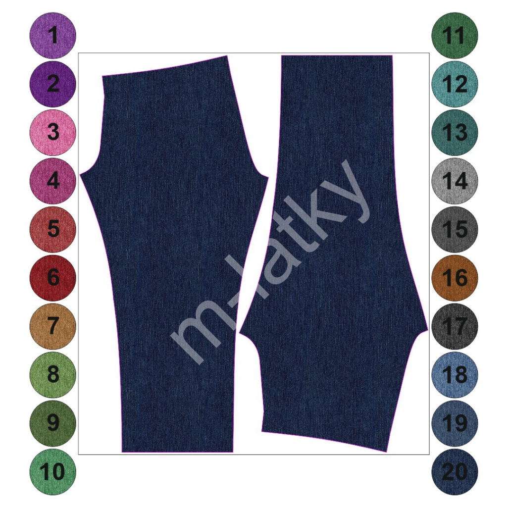 OB K – Panel se střihem dětské leginy - DENIM Funkční úplet 30300001 ...