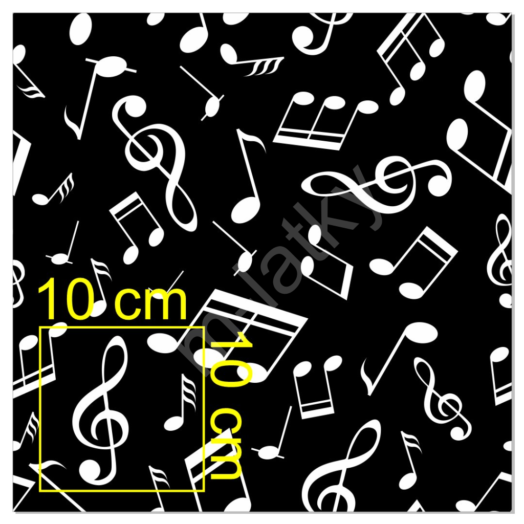 OB Vzor - noty kočárkovina výběr z variant materiálu - náš tisk na ...