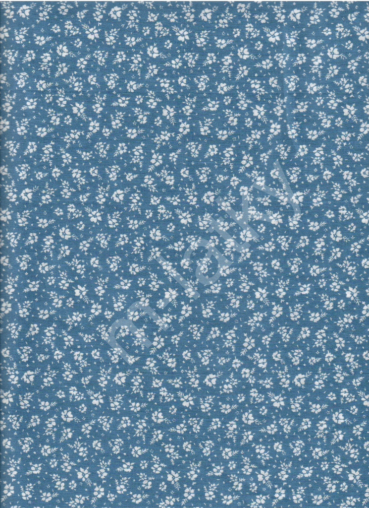 P Bavlněný popelín - drobná kvítka na modré 100% bavlna ;| m-latky.cz ...