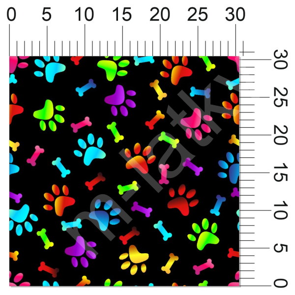 OB Vzor - tlapky a kosti výběr z variant materiálu - vlastní tisk na ...