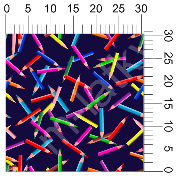 OB Metráž pastelky Funkční úplet 30300015 náš tisk na objednávku ...