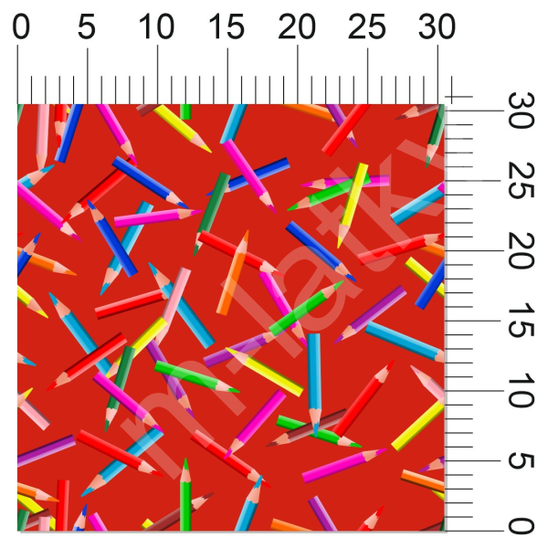OB Metráž pastelky Funkční úplet 30300015 náš tisk na objednávku ...
