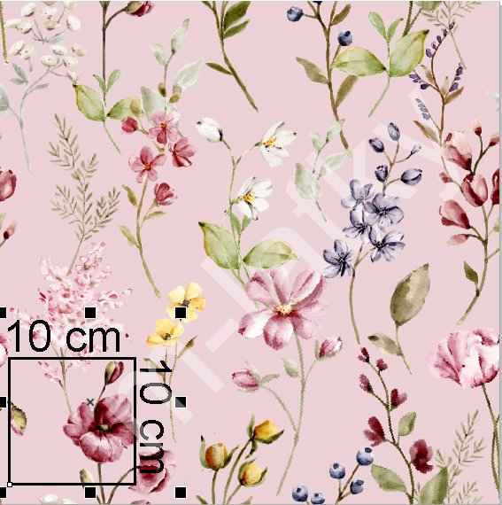 OB Metráž luční květy 5 - autorsky vzor Olivia náš tisk na objednávku ...