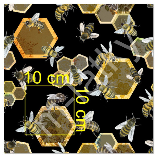 OB Metráž včely Kate náš tisk na objednávku – výběr z materiálů ;| m ...