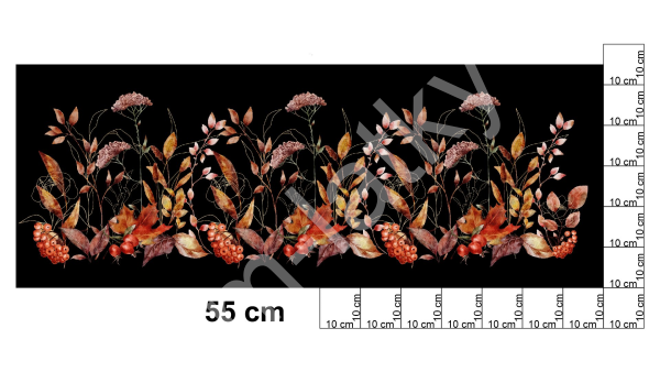 OB Panel bordura - 145 cm x 35-120 cm - Podzimní nostalgie Funkční ...